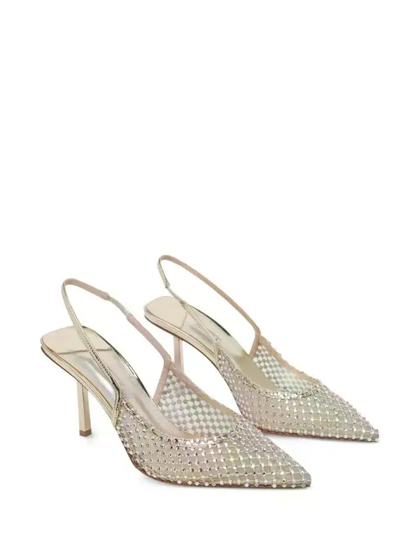 LE SILLA Gilda Pointed Slingback Pumps - Silver