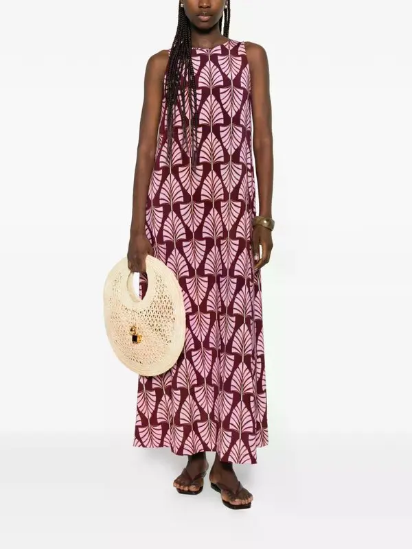 NIU Patterned Sleeveless Maxi Dress