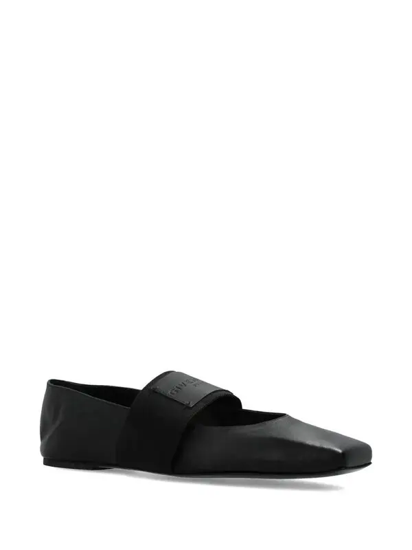 Givenchy Tonal Elasticated-strap Ballet Flats - Black