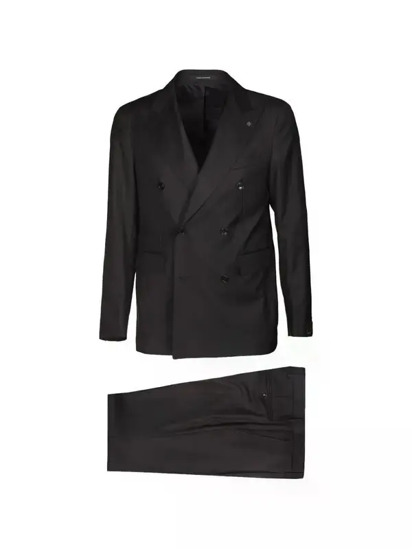 Tagliatore Double-breasted Tailored Suit - Black