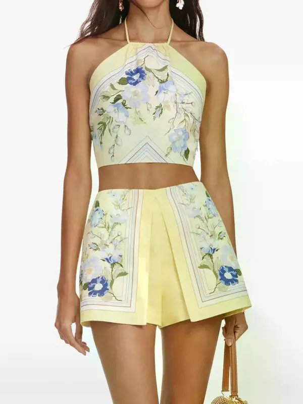 SELF-PORTRAIT Floral Print Shorts