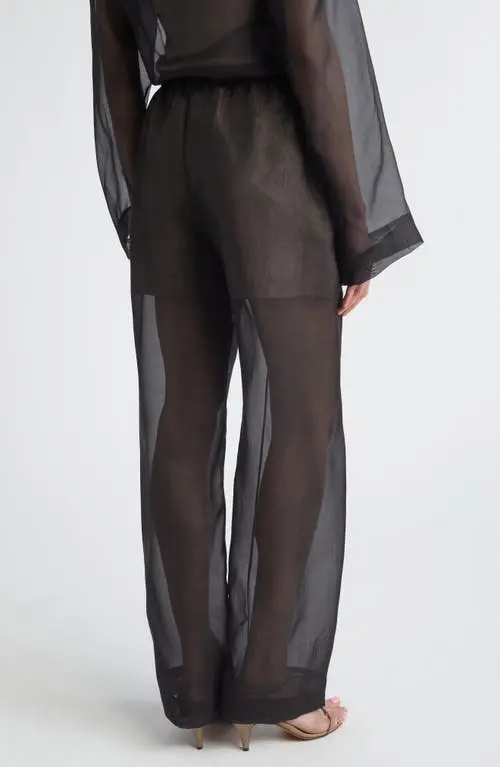 GIA STUDIOS Lisse Silk Organza Straight Leg Pants