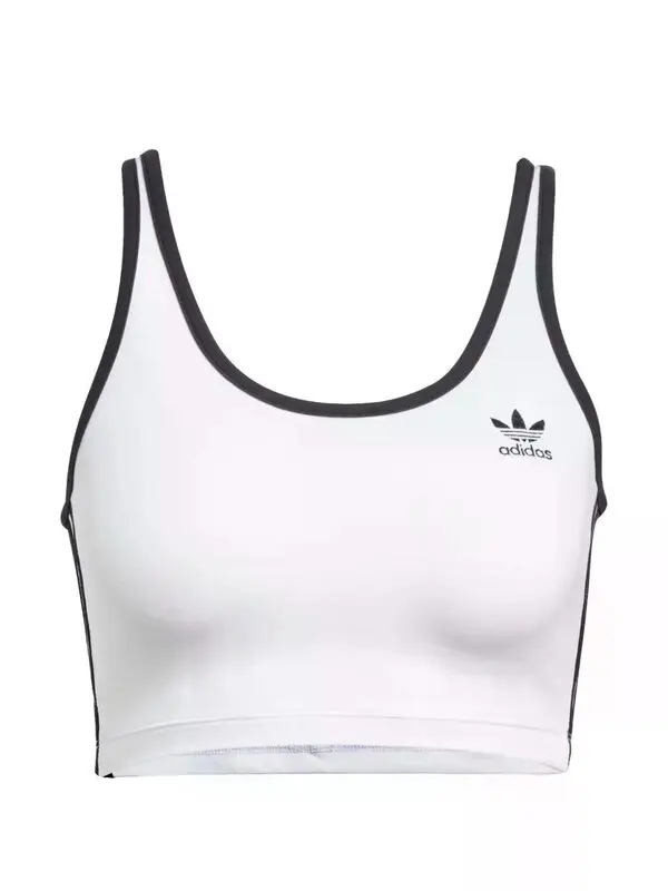 Adidas Logo Scoop Neck Top - White