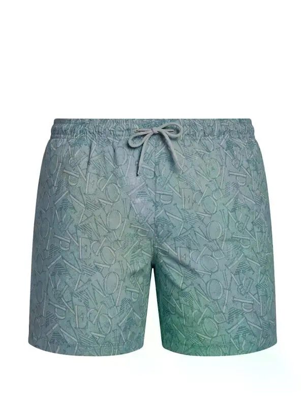 Emporio Armani Printed Swim Shorts - Blue