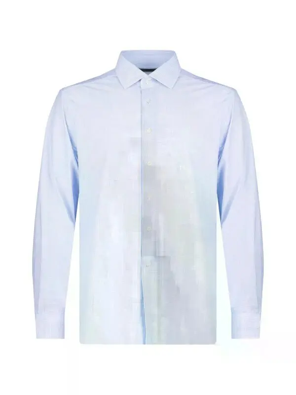 Corneliani Buttoned Collared Shirt - Blue