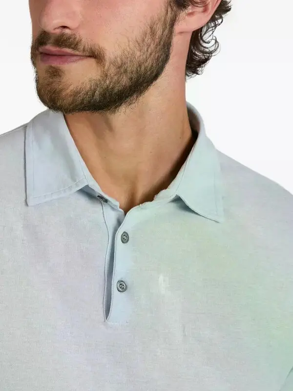 SLOWEAR Buttoned Polo Shirt - Blue