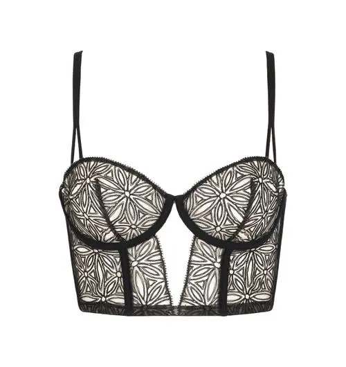 HUIT Infini Lace Bustier - Black