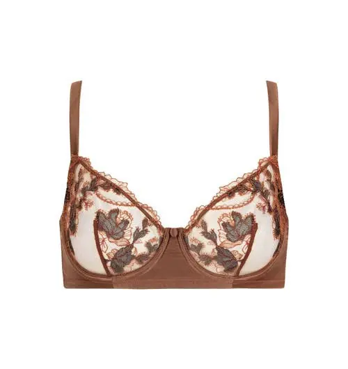 HUIT Poeme Underwire Bra - Brown