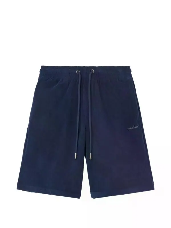 Off-White Terrycloth Track Shorts - Blue