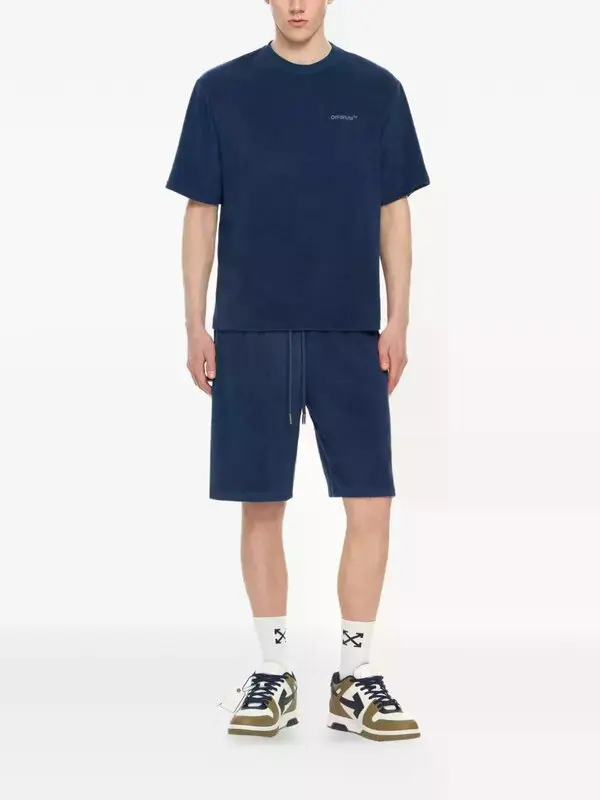 Off-White Terrycloth Track Shorts - Blue