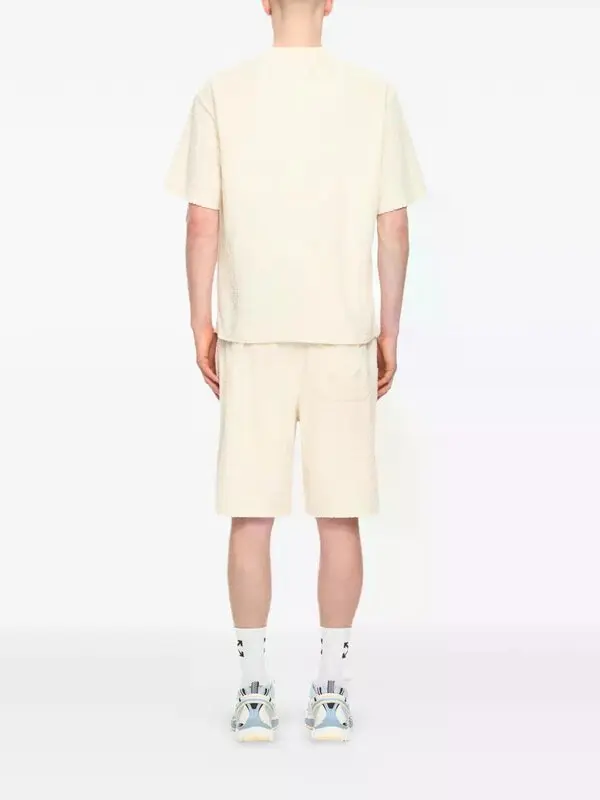 Off-White Terrycloth Drawstring Shorts - Neutrals