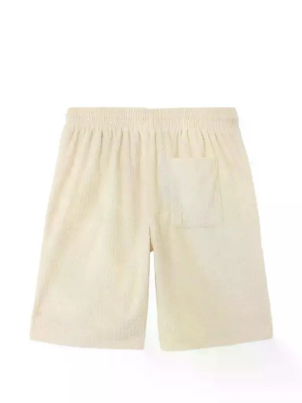 Off-White Terrycloth Drawstring Shorts - Neutrals
