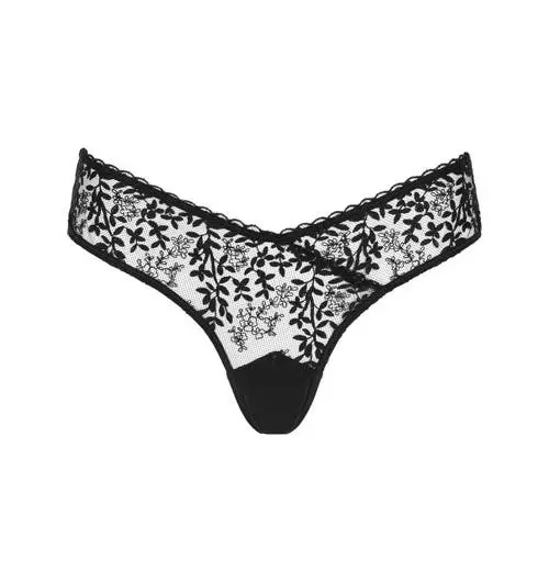 HUIT Desir Lace Tanga - Black