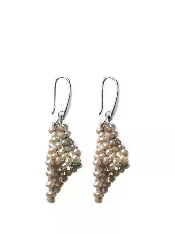 Peserico Beaded Drop Earrings - Silver
