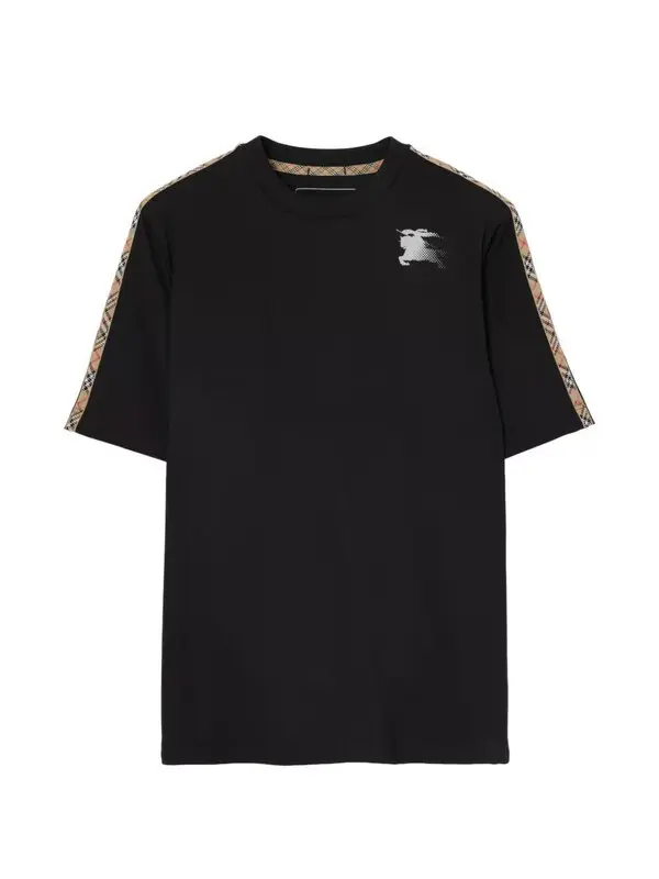 Burberry Check Trim Jersey T-shirt - Black