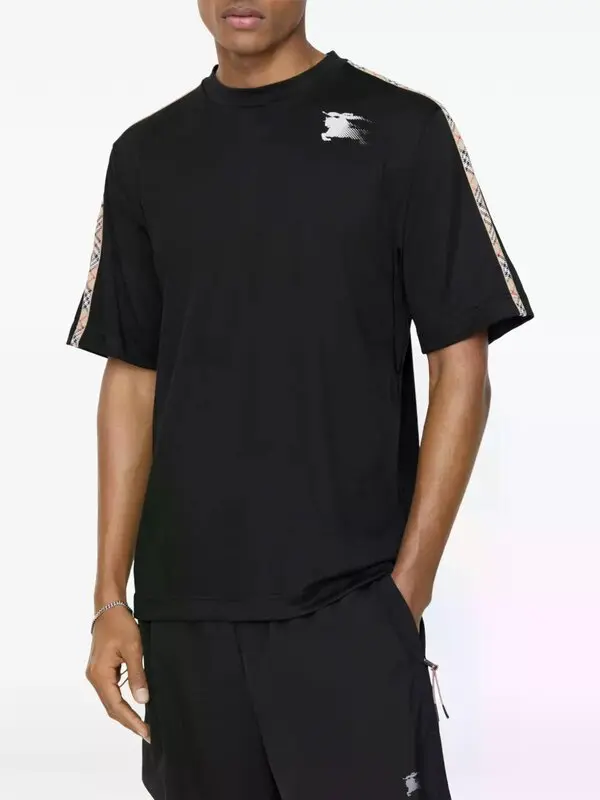 Burberry Check Trim Jersey T-shirt - Black
