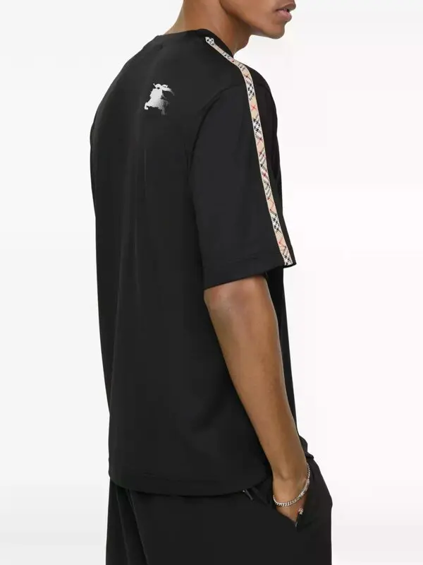 Burberry Check Trim Jersey T-shirt - Black