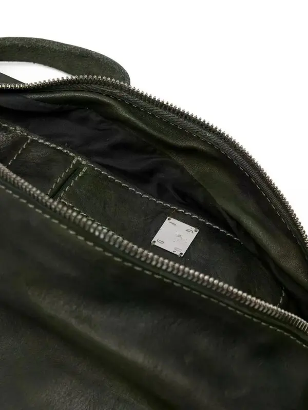 Guidi Leather Shoulder Bag - Green