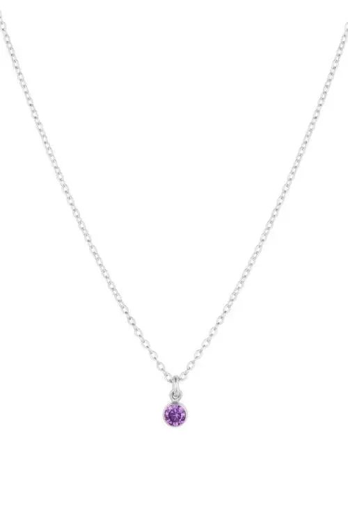 SET & STONES Necklace - Silver/february