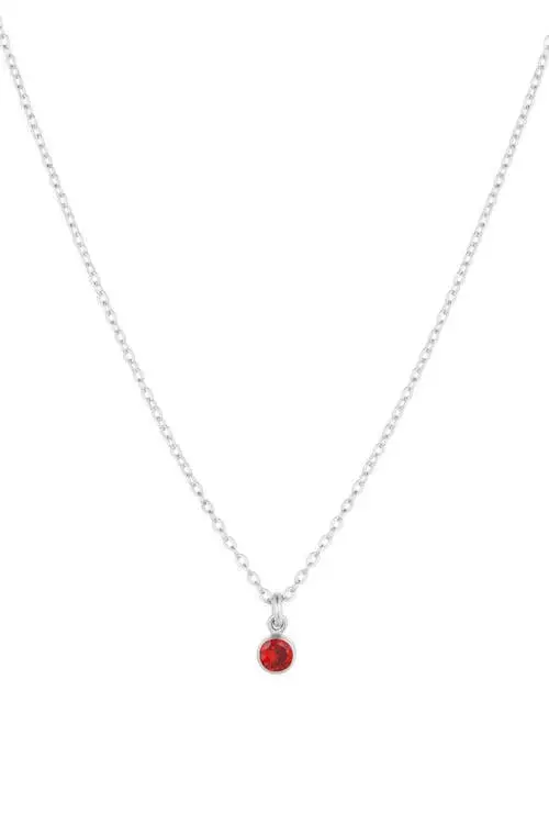 SET & STONES Necklace - Silver/july