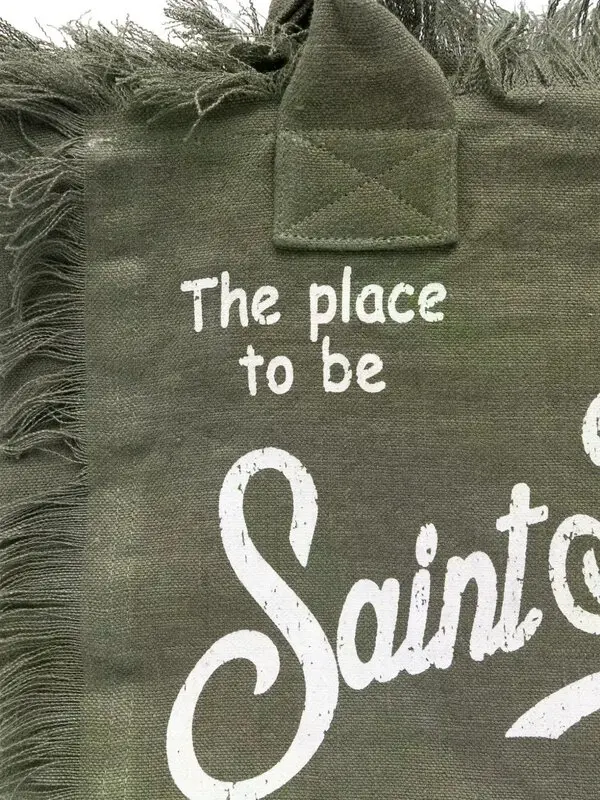 MC2 SAINT BARTH Fringed Tote Bag - Green