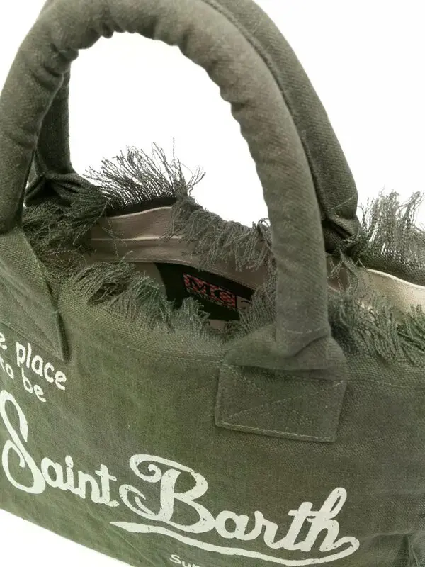 MC2 SAINT BARTH Fringed Tote Bag - Green