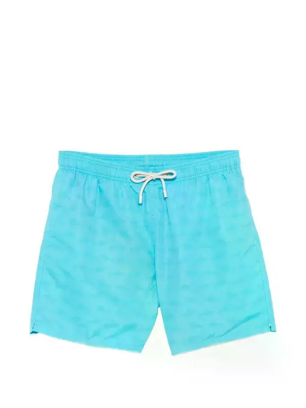 MC2 SAINT BARTH Shark-print Swim Shorts - Blue