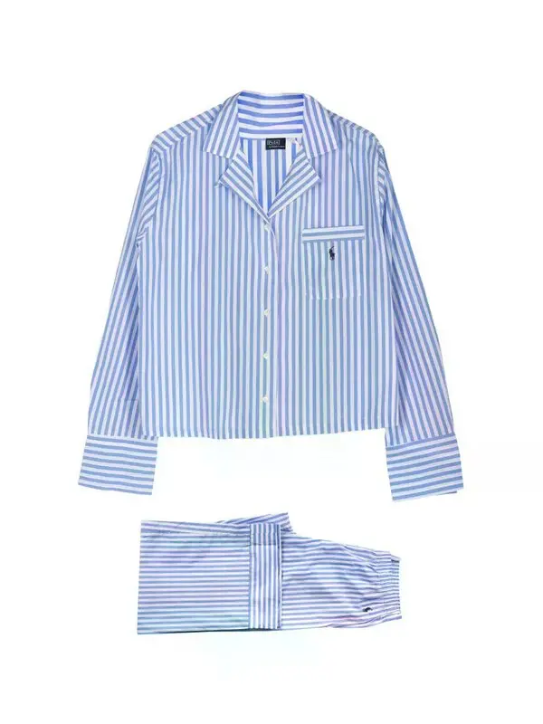 Polo Ralph Lauren Long-sleeve Striped Pajama Set - Blue