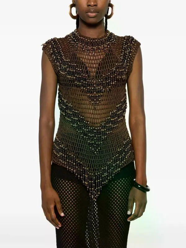 BLESS Beaded Crochet Top