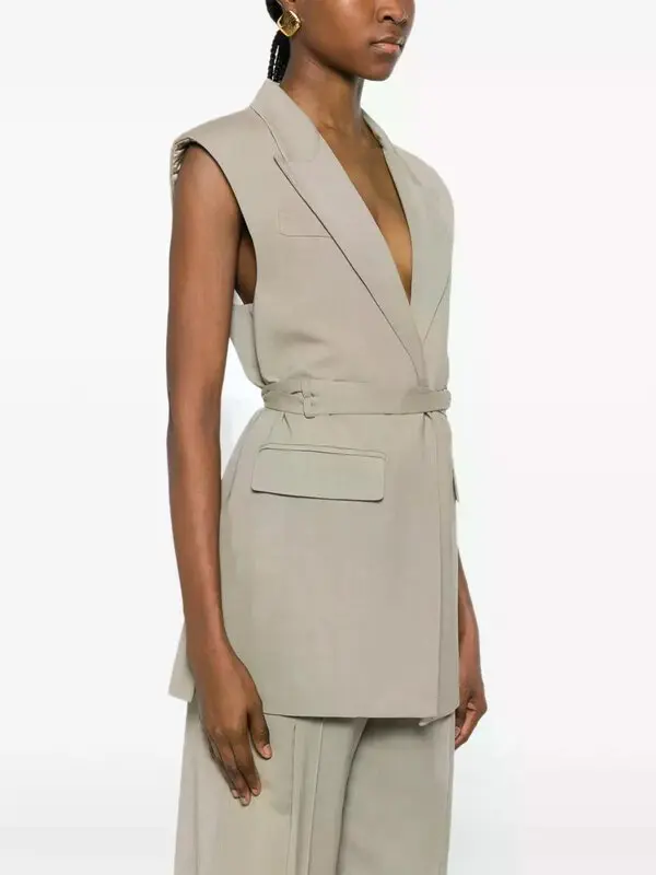 Sú Belted Sleeveless Waistcoat