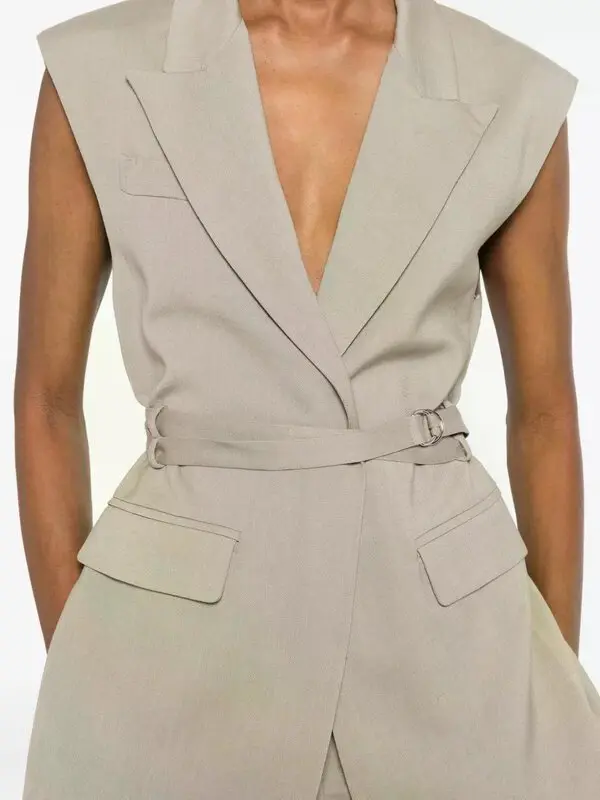 Sú Belted Sleeveless Waistcoat