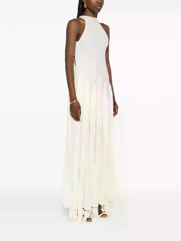 BLESS Halterneck Maxi Dress - Neutrals