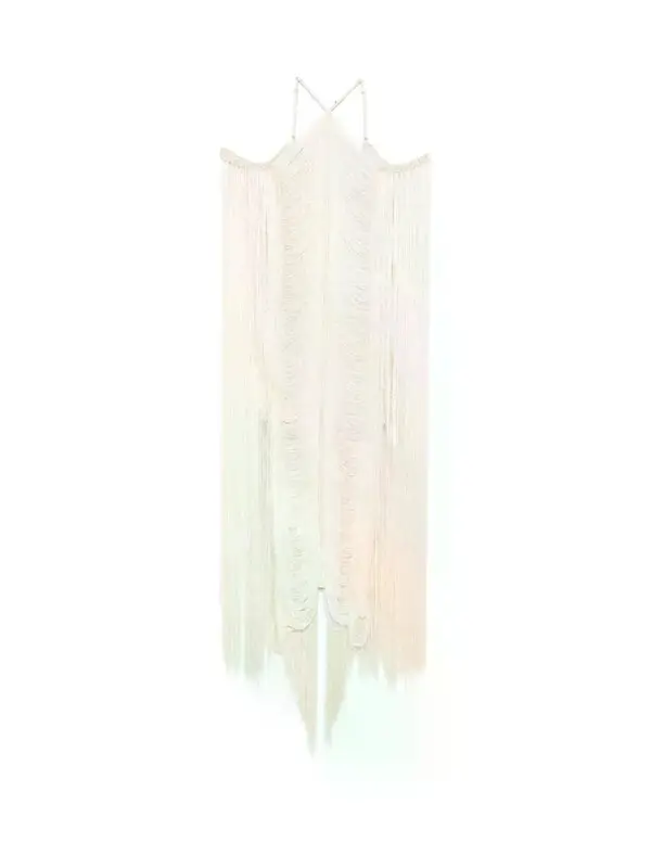 BLESS Fringed Maxi Dress - Neutrals