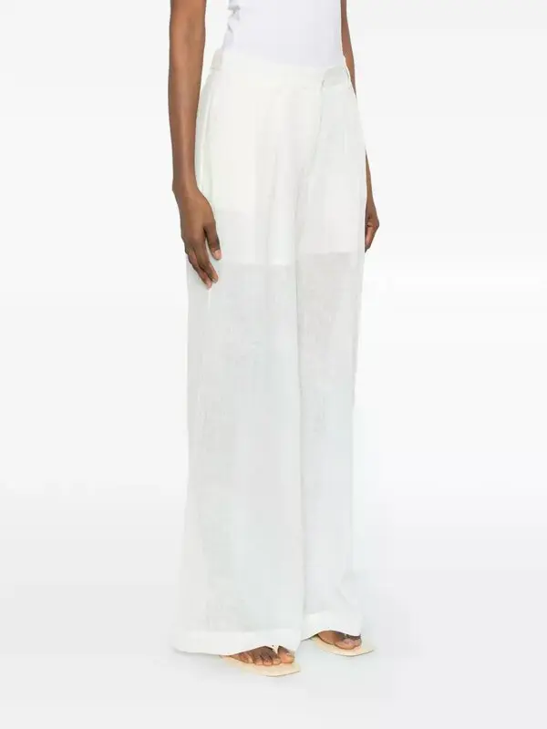 Sú Wide-leg Cropped Trousers - White
