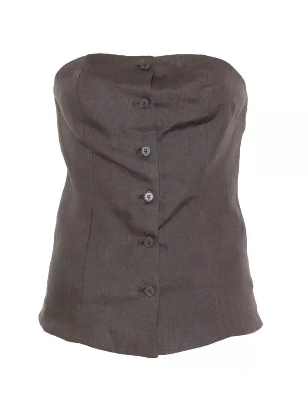 Sú Button Bandeau Top