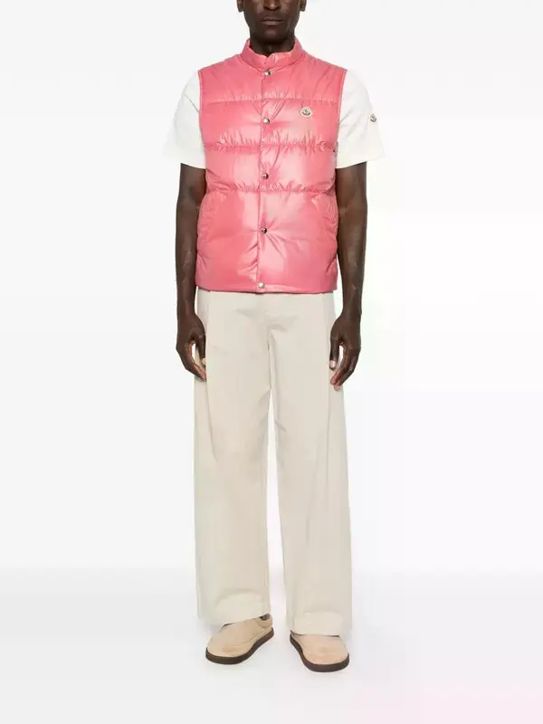 Moncler Quilted Buttoned Gilet - Pink