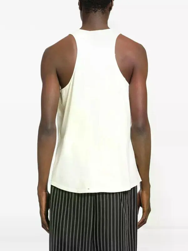 WILLY CHAVARRIA Distressed Tank Top - White