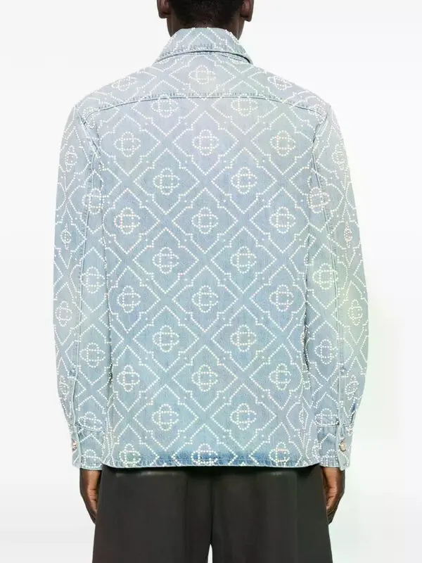 Casablanca Monogram-embellished Denim Shirt