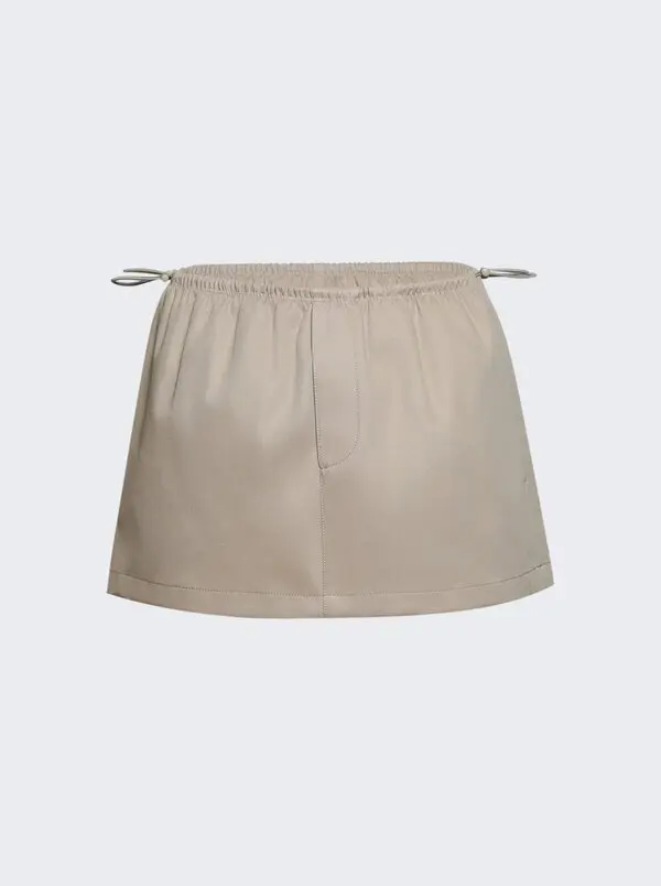 Alexander Wang Mid-rise Mini Skirt With Logo Elastic Band - Beige