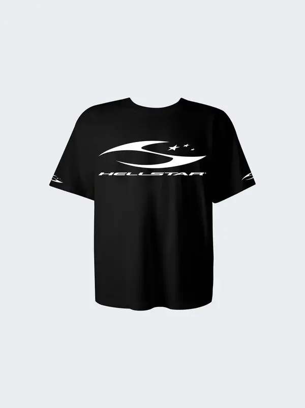 HELLSTAR H Cursive Logo Tee - Black