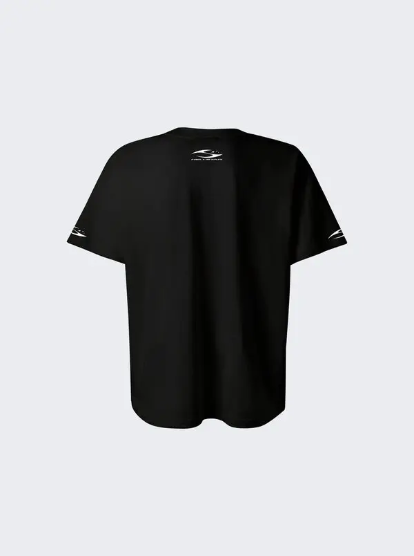 HELLSTAR H Cursive Logo Tee - Black