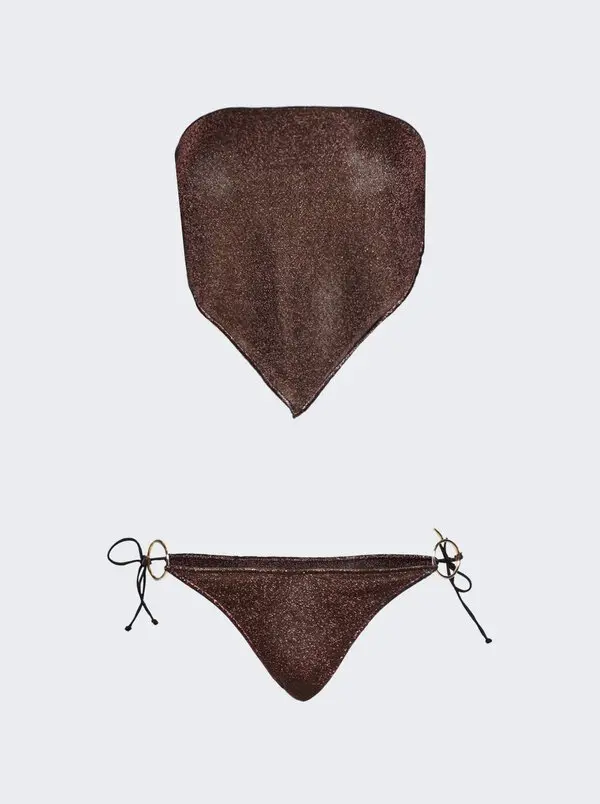 Oseree Lumiere Ring Bandeau Set - Brown