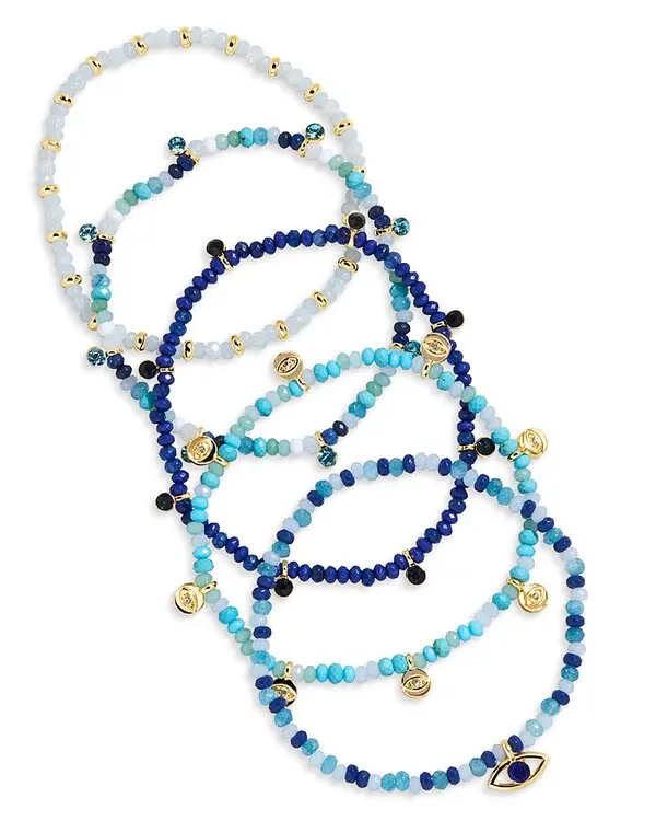 Baublebar Indya Evil Eye Layered Bracelet Set - Turquoise