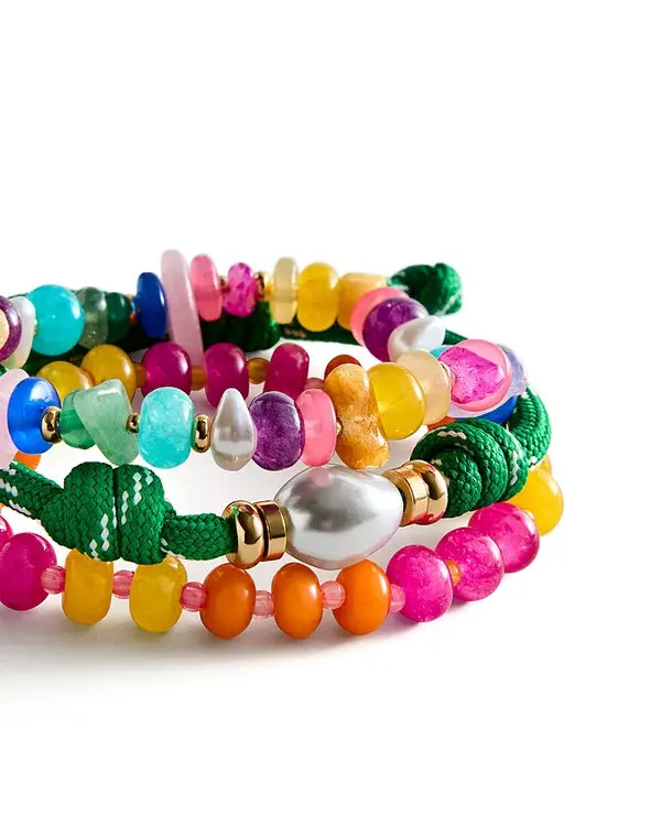 Baublebar Bold Type Bracelet Set - Rainbow