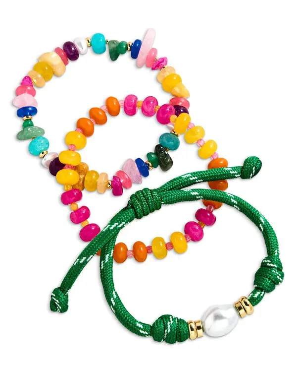Baublebar Bold Type Bracelet Set - Rainbow