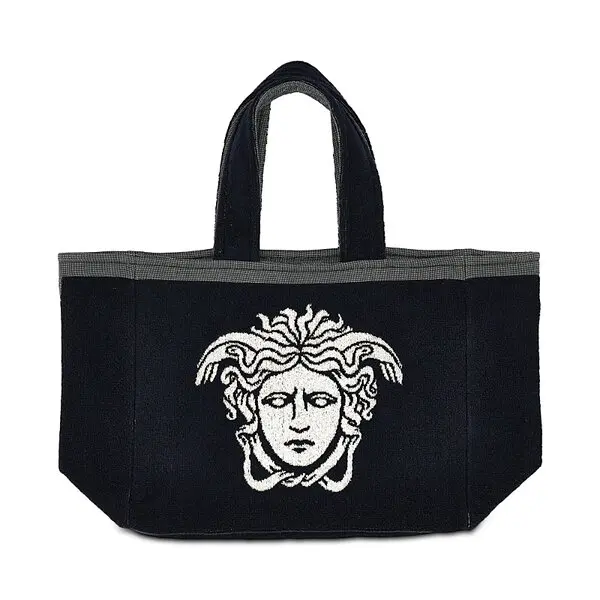 Versace Terry Medusa Jacquard Tote - Blue/white