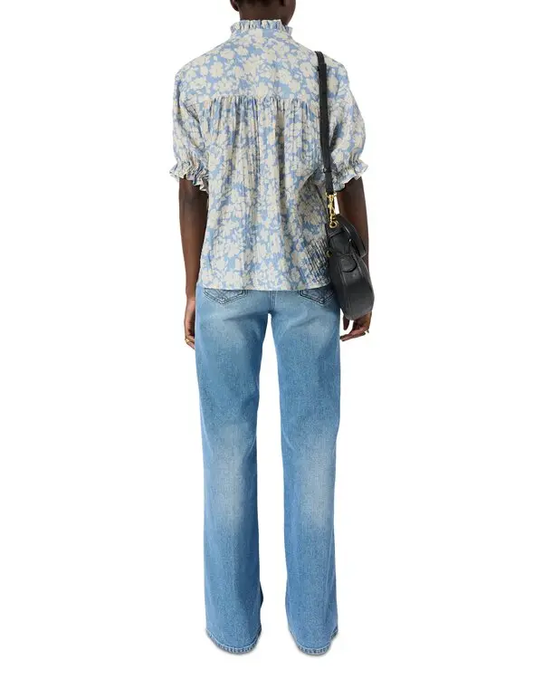 Gerard Darel Ruffled Edge Blouse - Bluesky