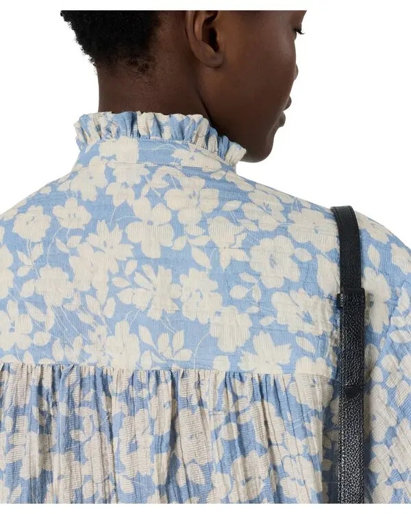 Gerard Darel Ruffled Edge Blouse - Bluesky