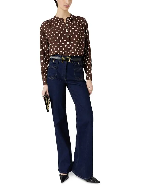 Gerard Darel Cayane Tunisian Collar Top