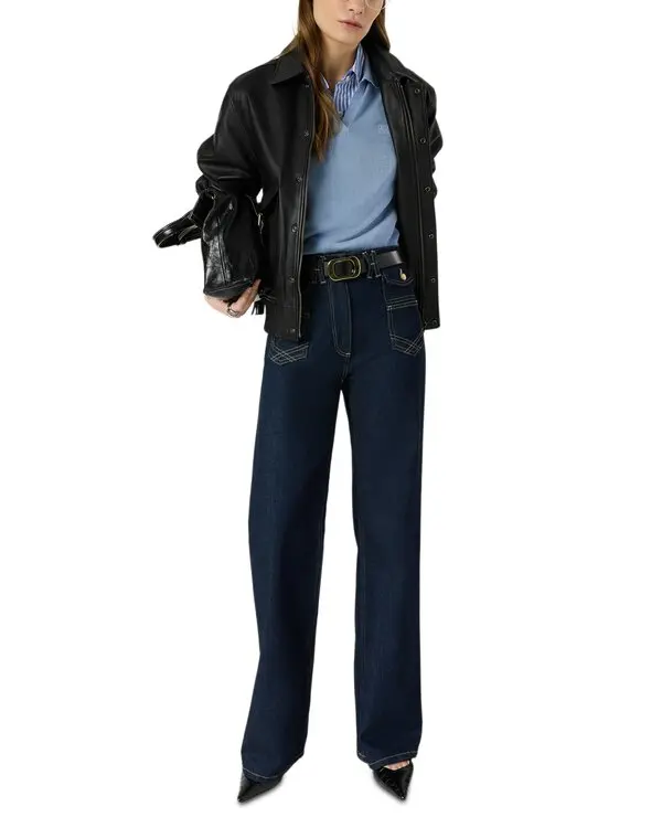 Gerard Darel Loula Johnny Collar Sweater - Bluesky